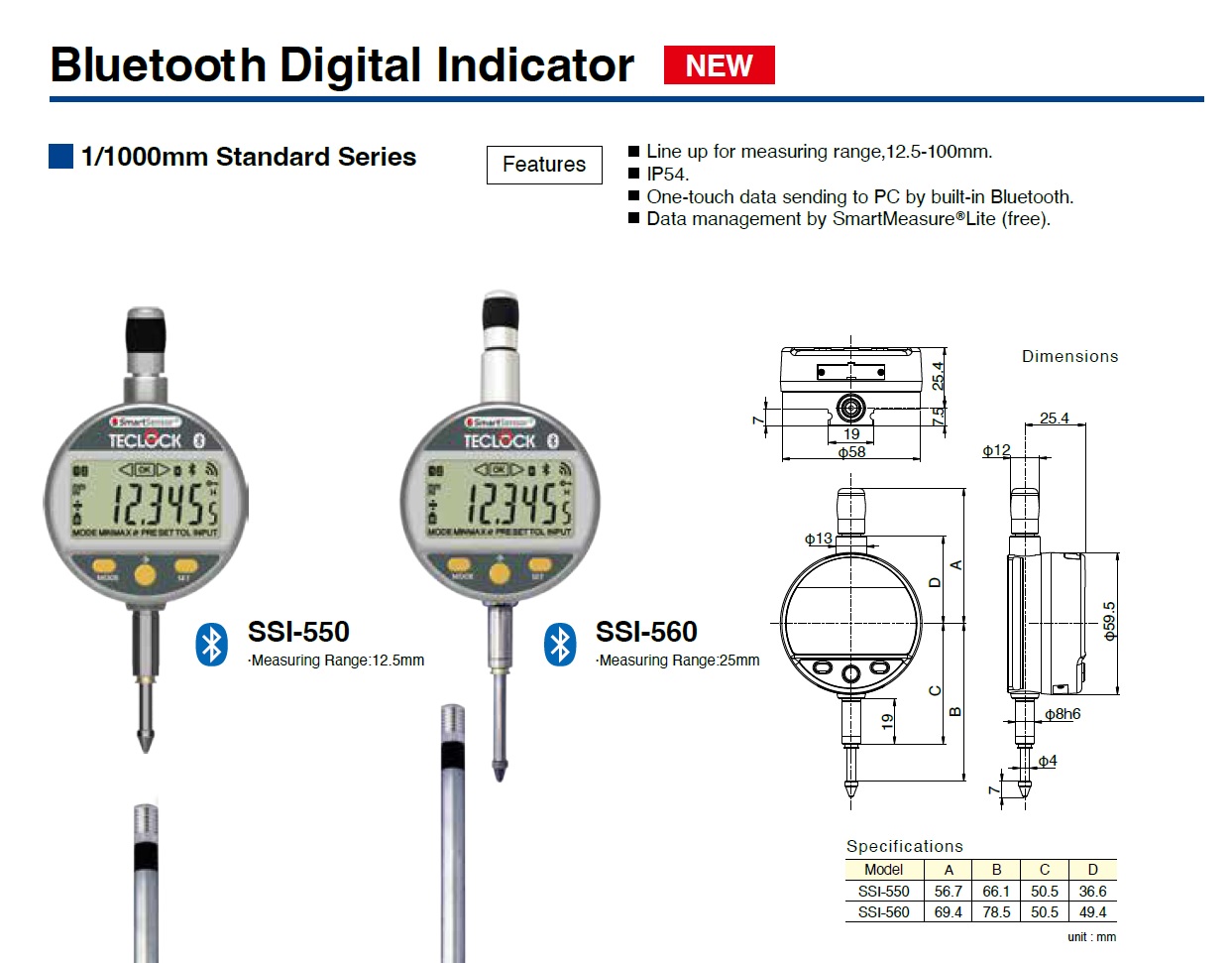 Ichiban Precision Sdn Bhd - Teclock - Teclock Bluetooth Digital Indicator